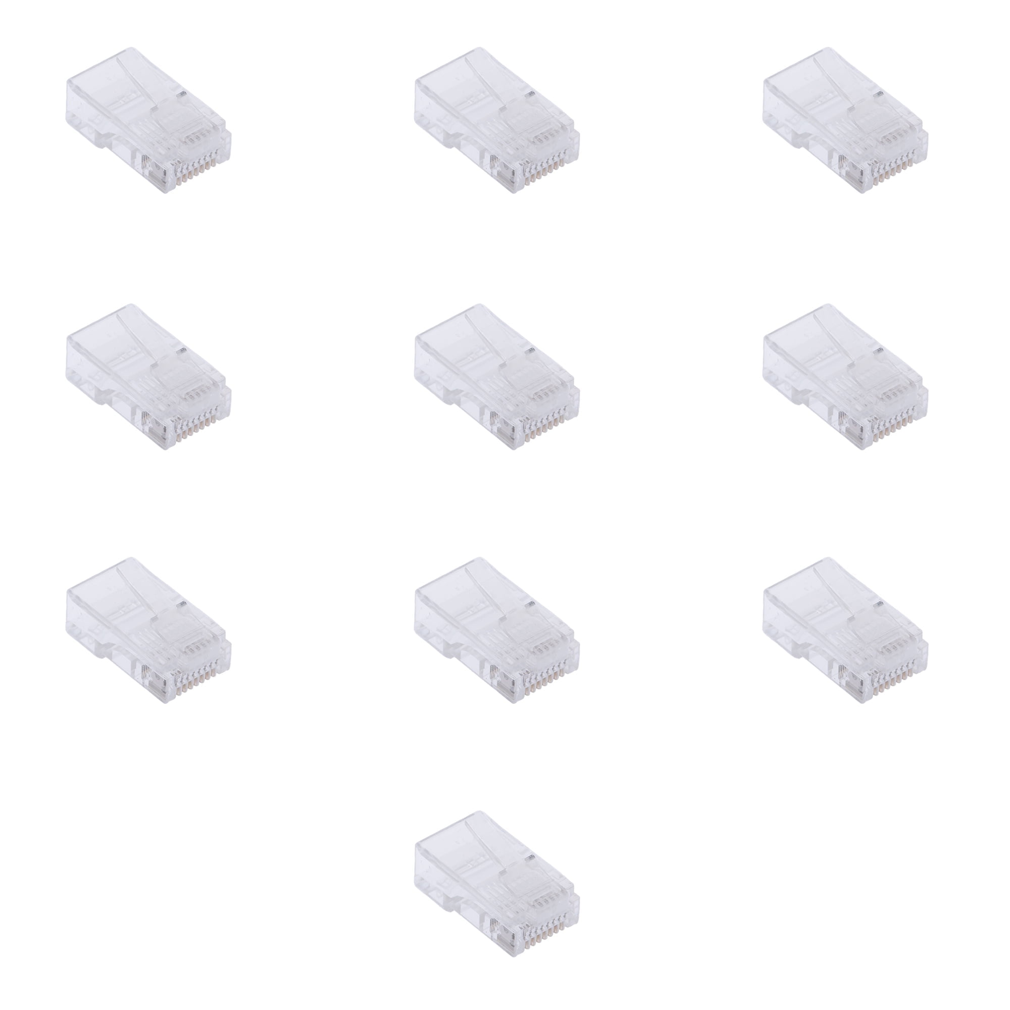 RJ45 Cat5e Connector - 8P8C - Flat Cable for Ethernet Network Setup 10 ...