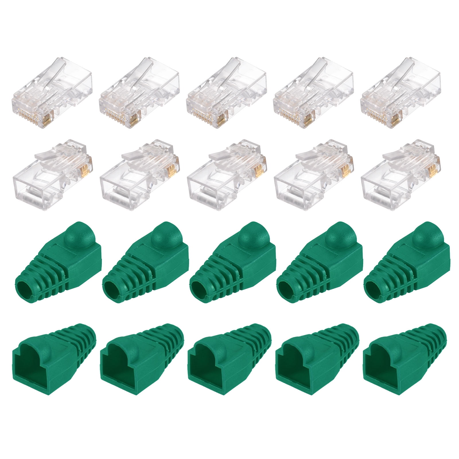 RJ45 Cat6 Connectors RJ45 Ends 8P8C Modular Plug Pass Through Connector ...