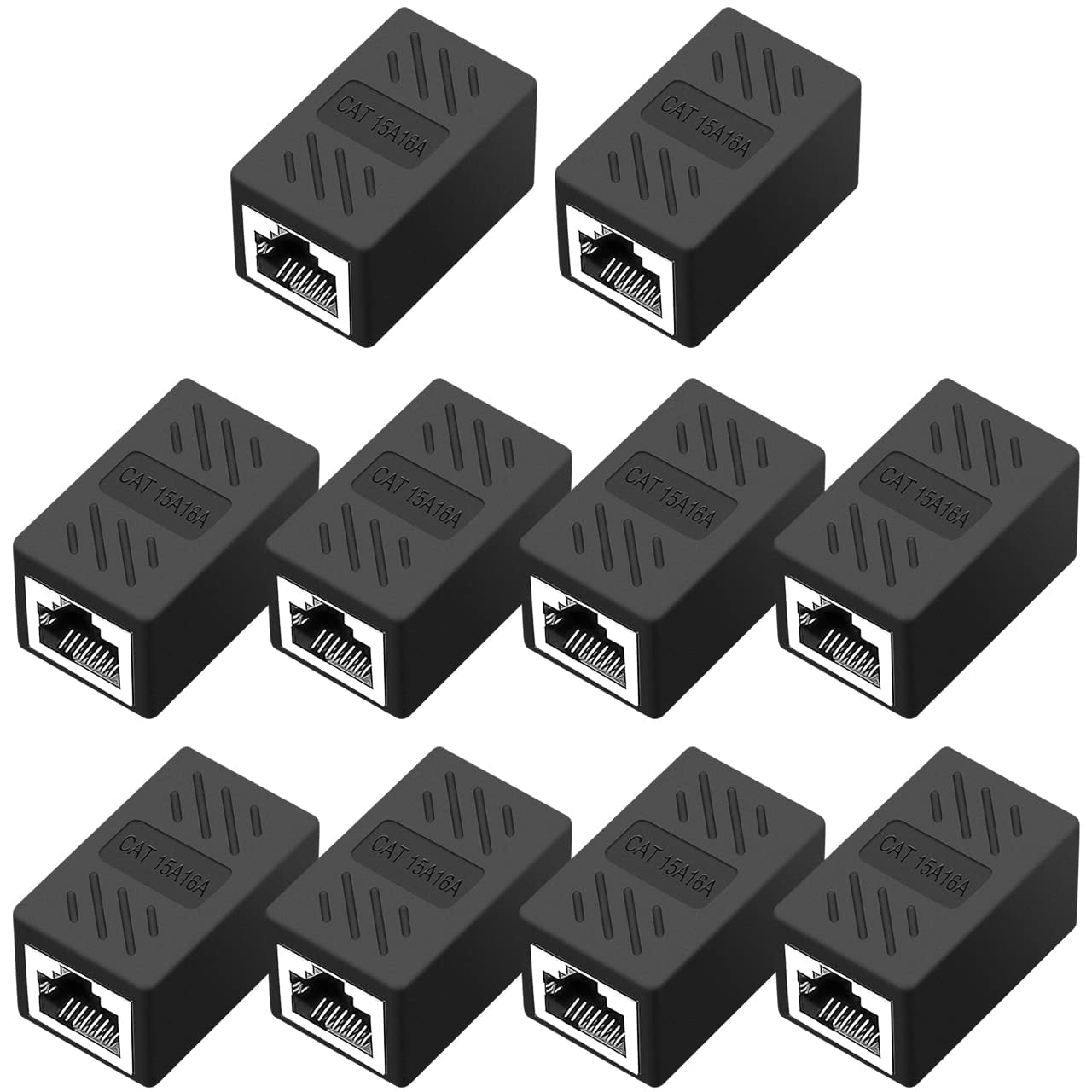 RJ45 Cat6 Coupler Ethernet Extender Connector, 6 Pack in Line Coupler ...
