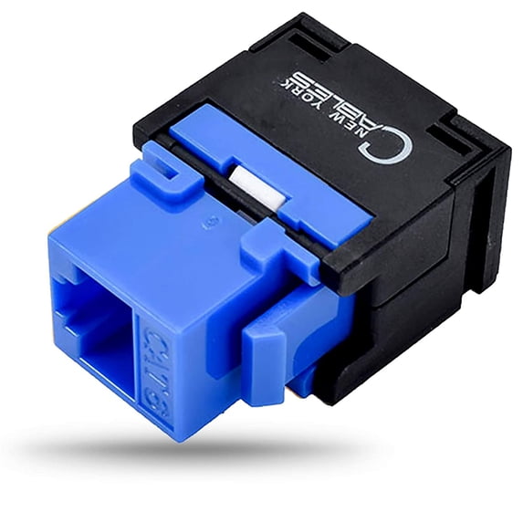 RJ45 Cat6 Keystone Jack 50-Pack 180° Horizontal UTP Ethernet Toolless ...