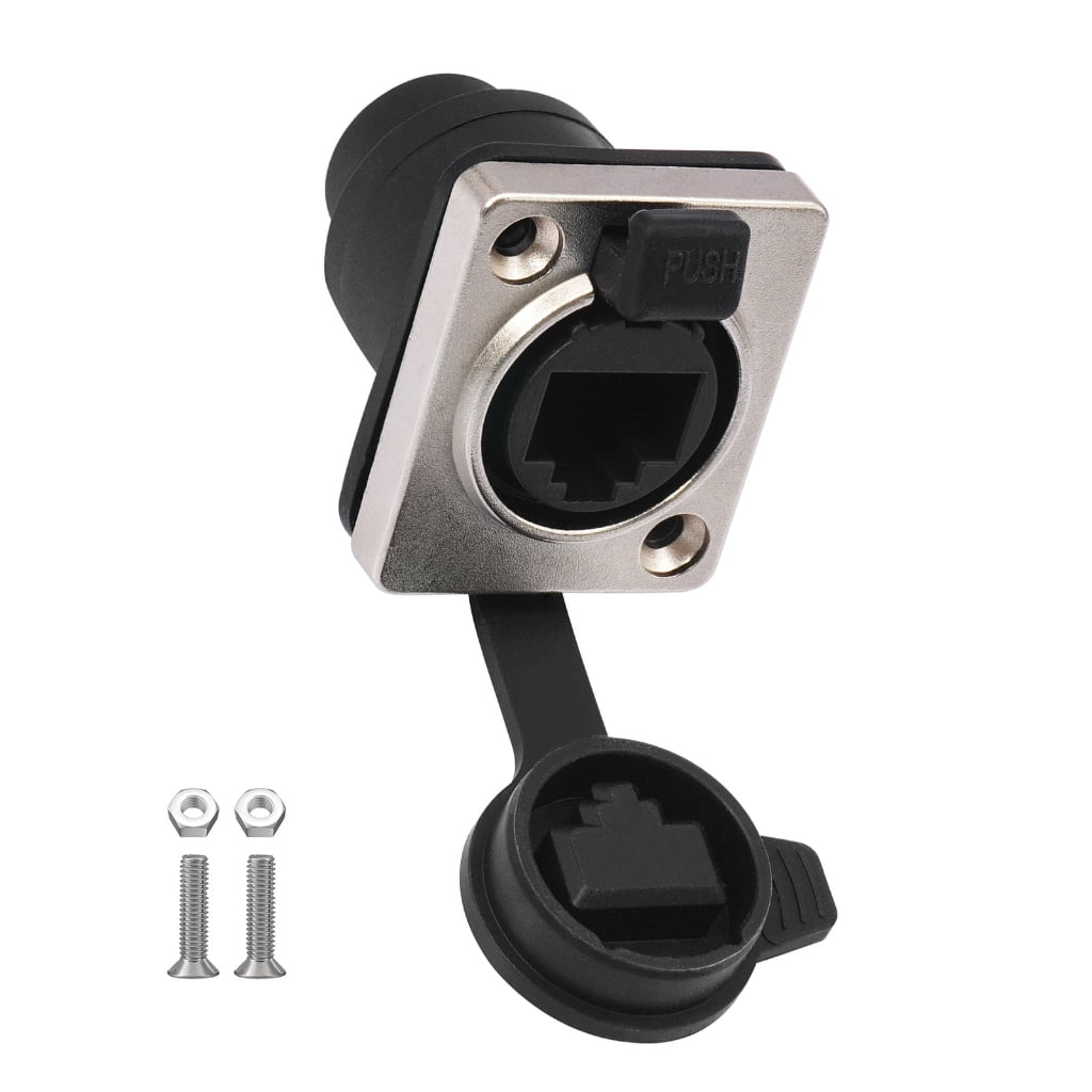 RJ45 Cat6 Panel Mount Connector Adapter RJ45 Female to Female Through ...