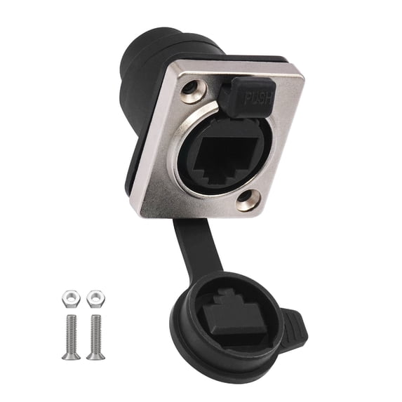 RJ45 Cat6 Panel Mount Connector Adapter RJ45 Female to Female Through ...