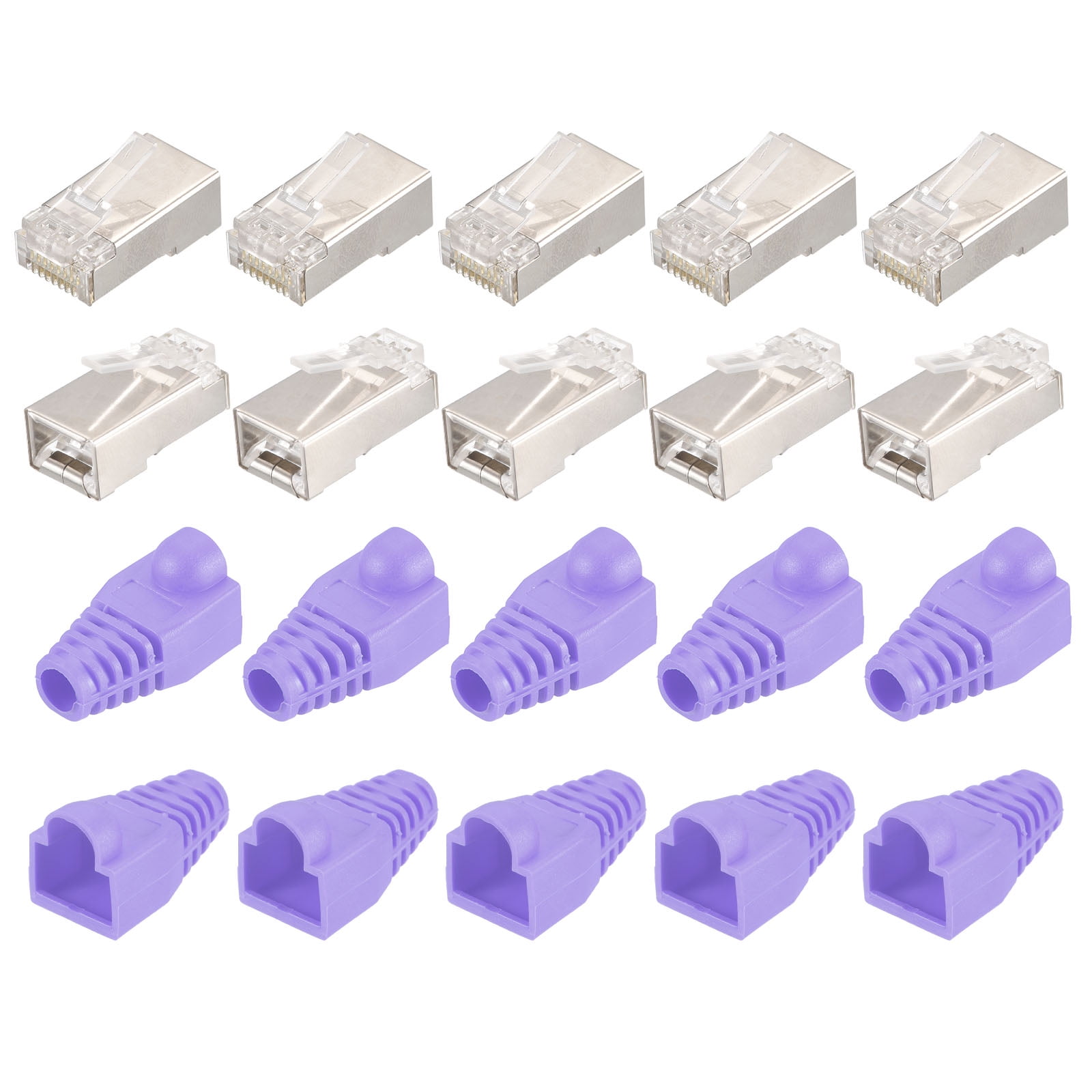 RJ45 Cat6 Shielded Connectors RJ45 Ends Shield Modular 8P8C Connector ...
