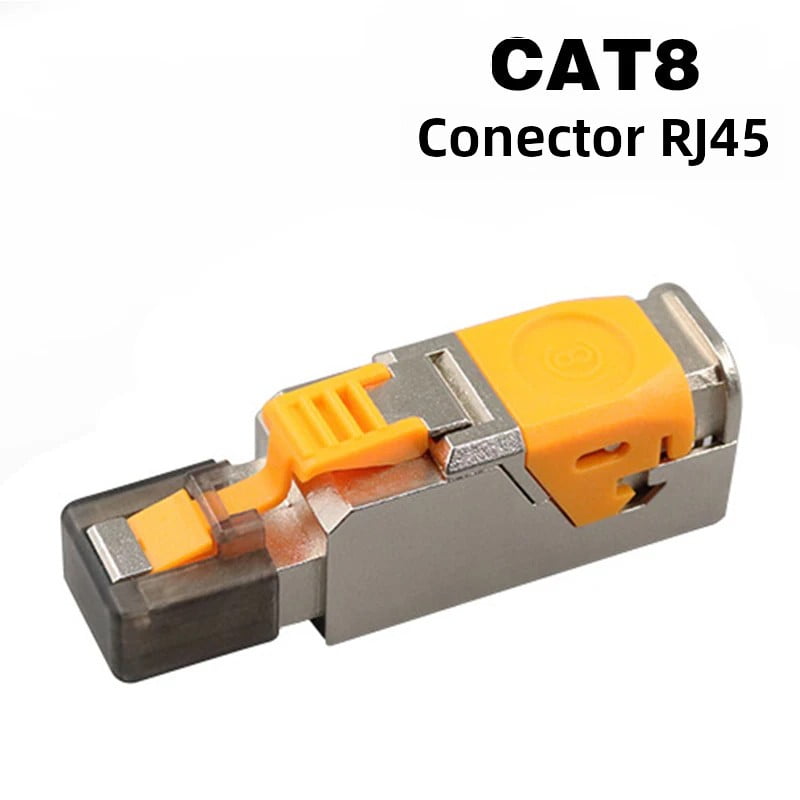 RJ45 Connector Cat8 Cat7 Cat6A Easy Termination Tool-Free Plug 2000MHz ...