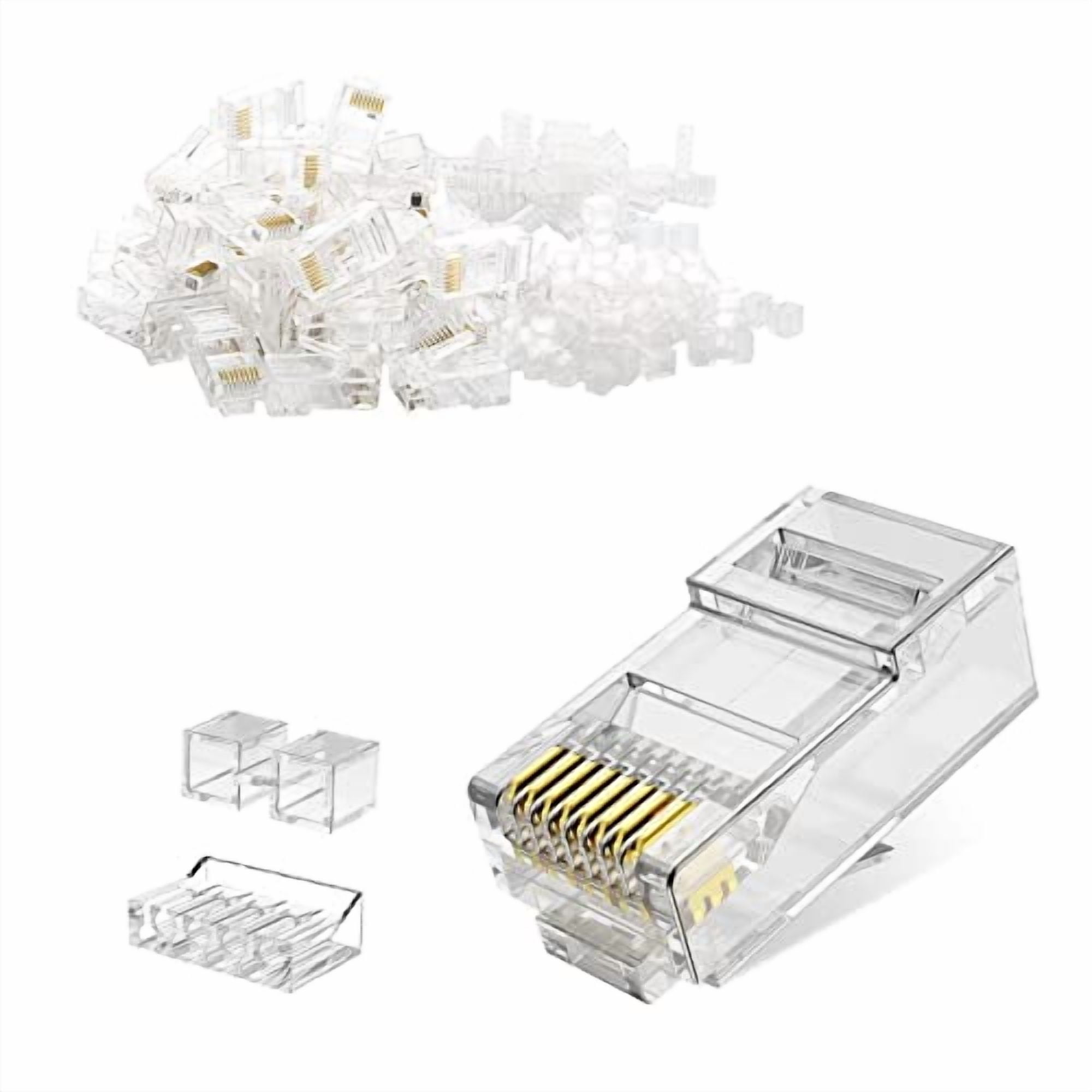 RJ45 Connectors, Cat 6A RJ45 Modular Plug (Three-Piece Suit), UTP ...