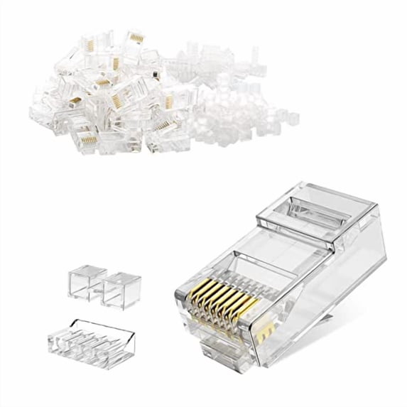 RJ45 Connectors, Cat 6A RJ45 Modular Plug (Three-Piece Suit), UTP ...