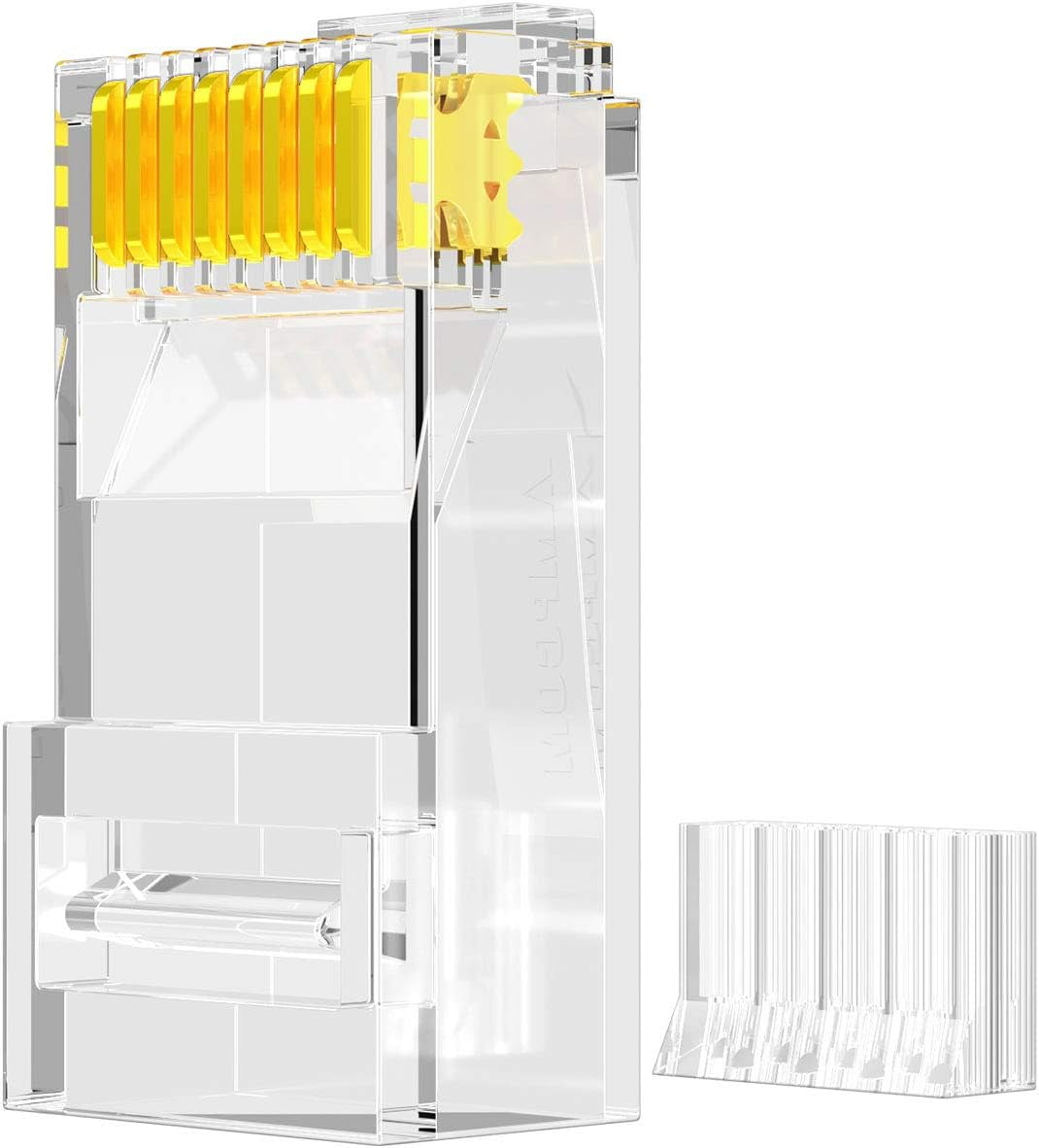 RJ45 Connectors, Standard Modular Plugs, UTP Gold-Plated 2 Pieces Suit ...