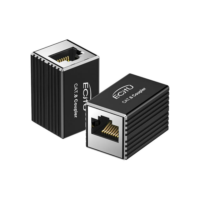RJ45 Coupler, 2 Pack Ethernet Adapters Female to Female, Ethernet Cable ...