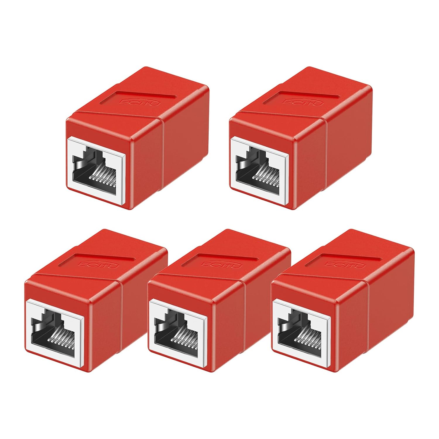 RJ45 Coupler, 5 Pack Female to Female Adapters, Cable Extender, 8-Pin ...