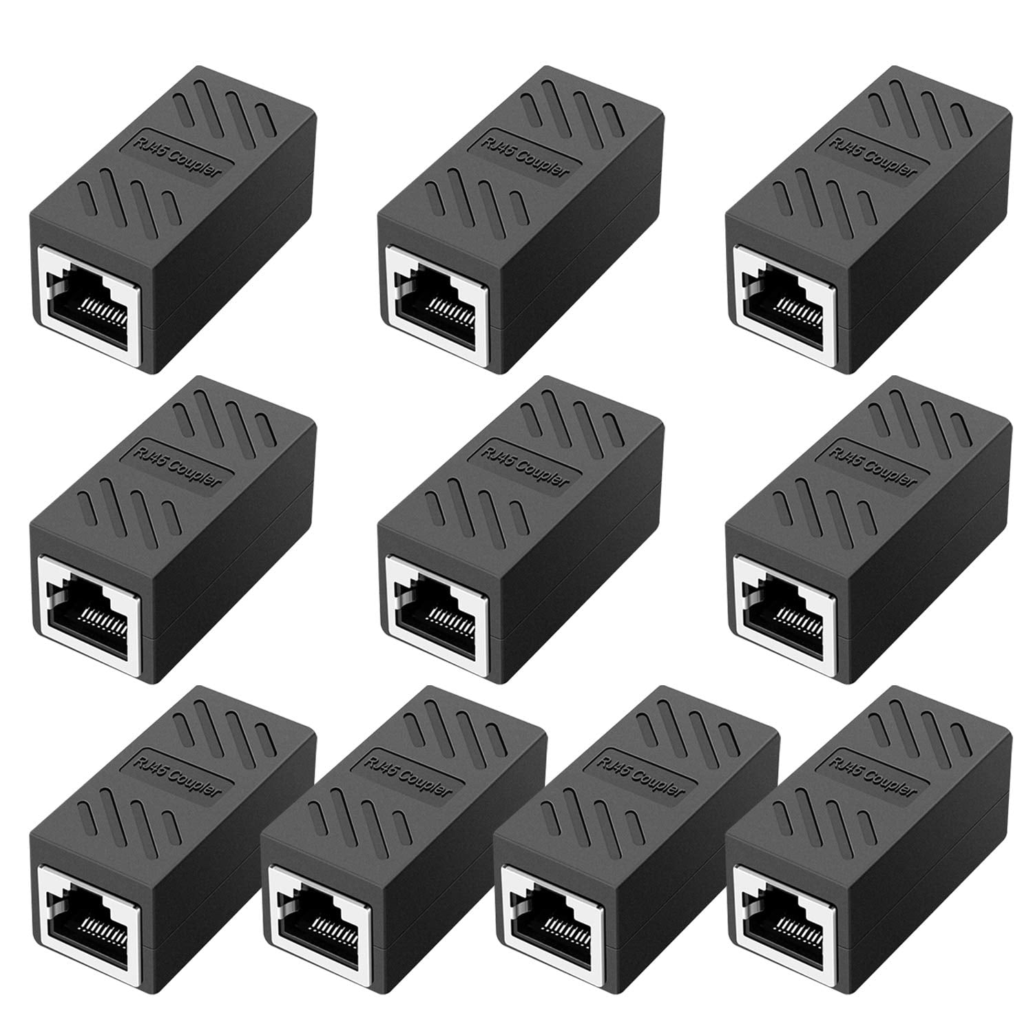 RJ45 Couplers for Cat5/Cat6/Cat7 Cables - 10 Pack - Walmart.com