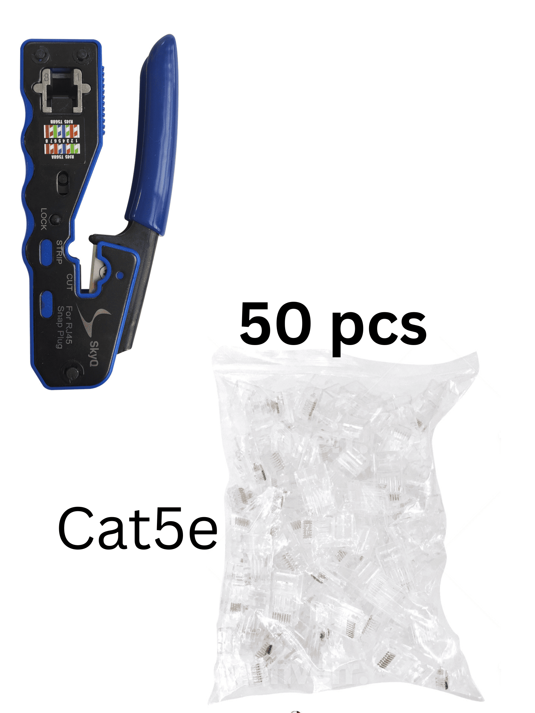 RJ45 Crimp Tool Pass Through Crimper for Cat7 Cat6 and Cat5 Ethernet ...