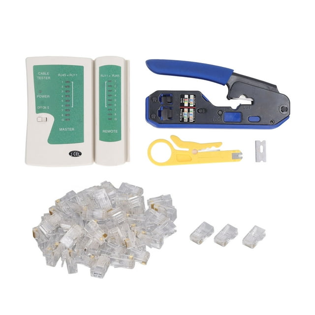 RJ45 Crimping Tool Ethernet Network Cable Crimper Wire Stripper Cutter ...