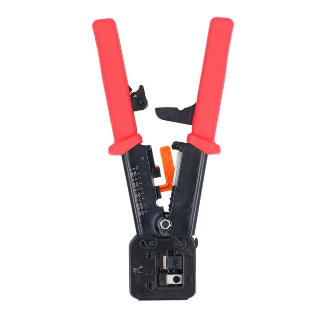 Rj45 Crimping Tool Pass Through Cat6 Cat5e Ethernet Wire Crimper Steel Electrical Electronic