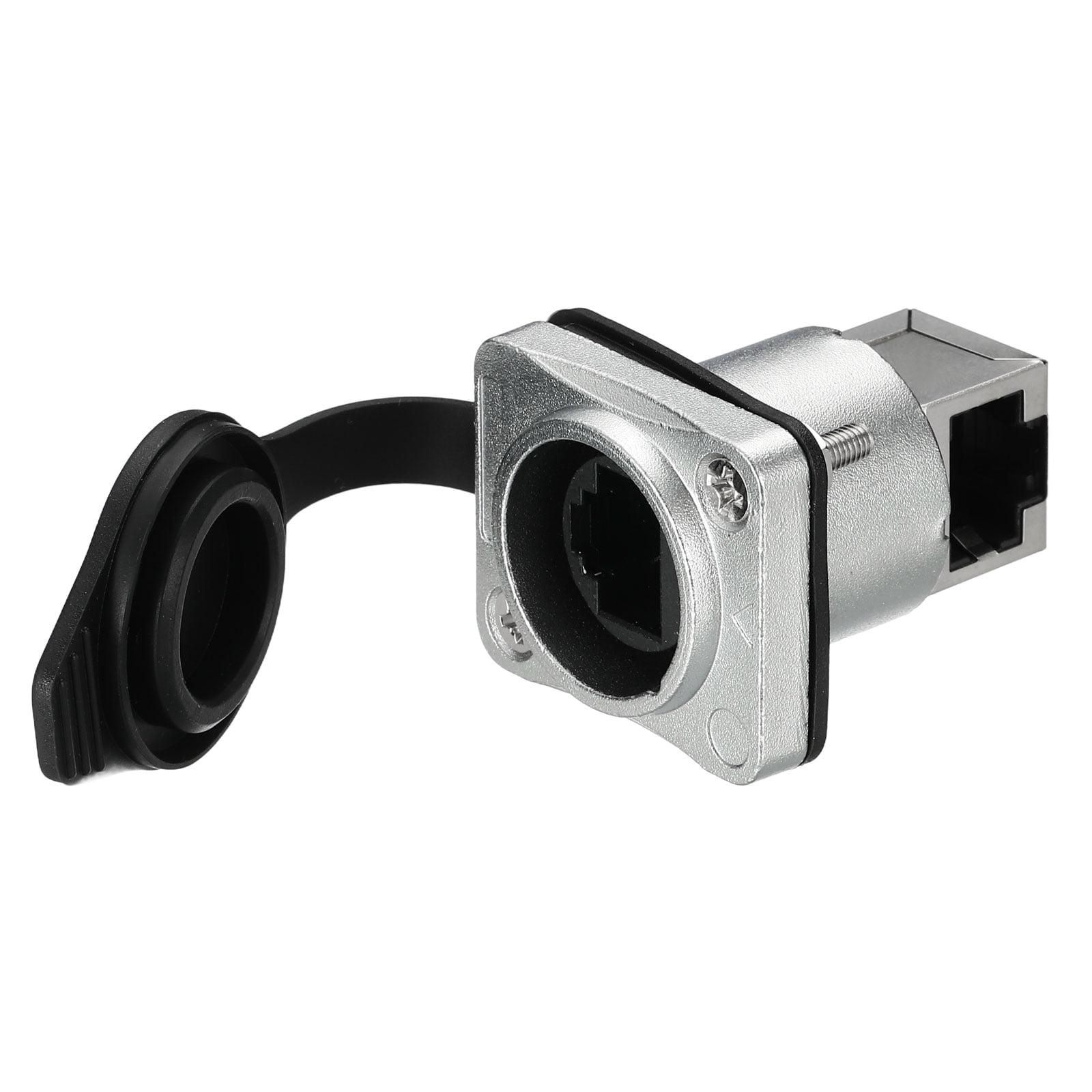 RJ45 Curved Angle Panel Mount Coupler, Ethernet LAN Cable Connector ...