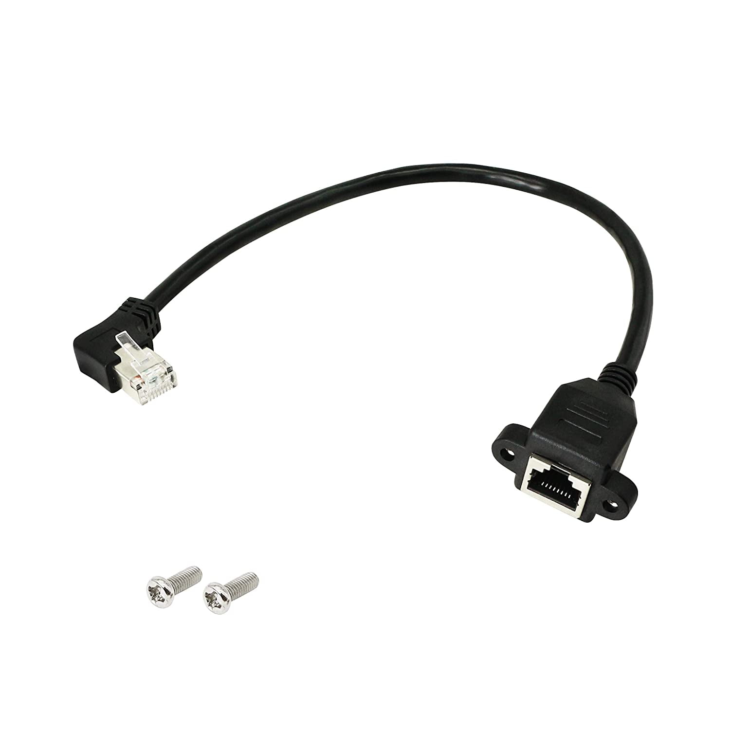 RJ45 Ethernet Adapter Cable 90 Angle Left Male to Famale Ethernet ...