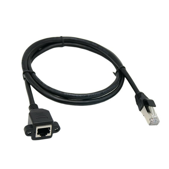 RJ45 Ethernet Extension Cable Cat6 Male to Female Shielded Screw Panel ...