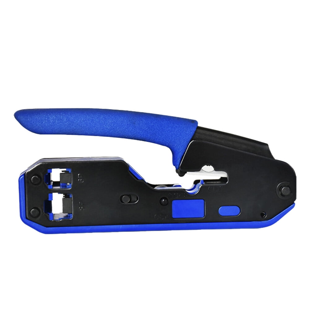 PartyKindom Cable Wire Stripper Crimping Pliers Blue ABS Plastic 1Pack ...