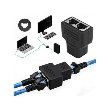 Ethernet Splitter 1 to 2 Adapter, RJ45 Splitter Network Adapter 1 ...