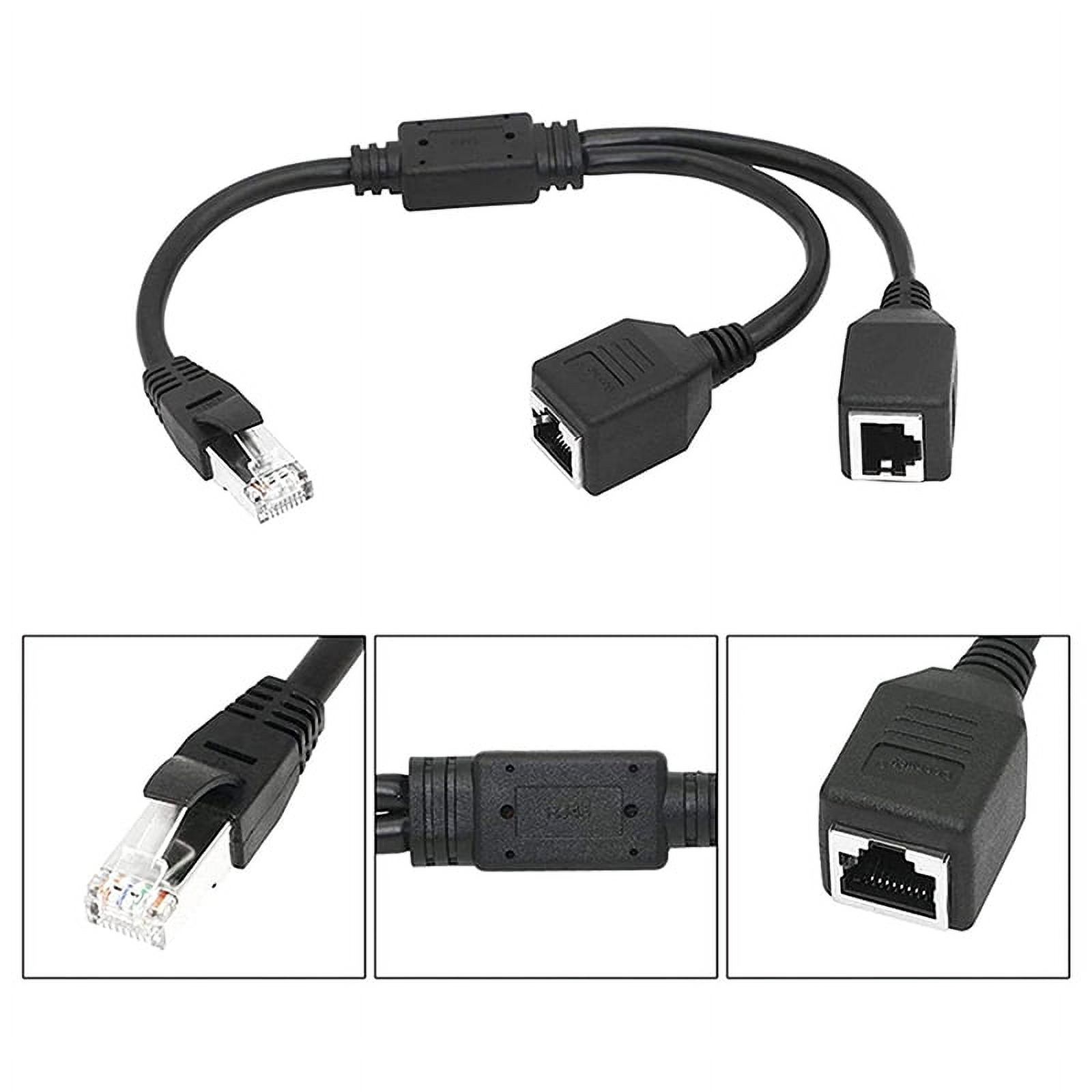 RJ45 Ethernet Splitter Adapter 1 Male to 2 Female LAN Network Splitter ...