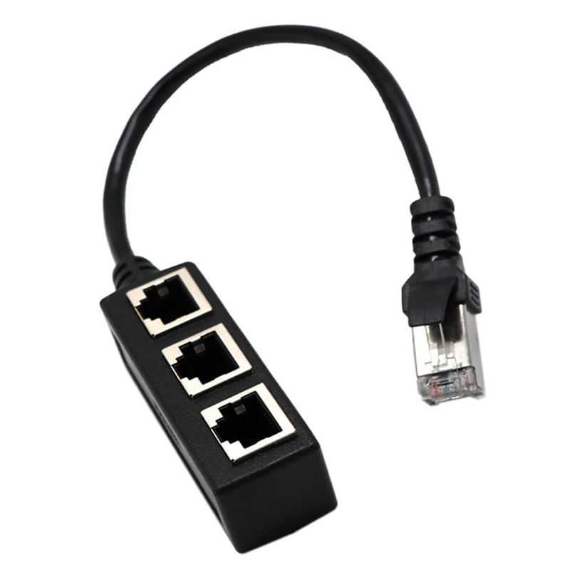 RJ45 Ethernet Splitter Cable 1 Male to 3 Female LAN Ports Ethernet ...