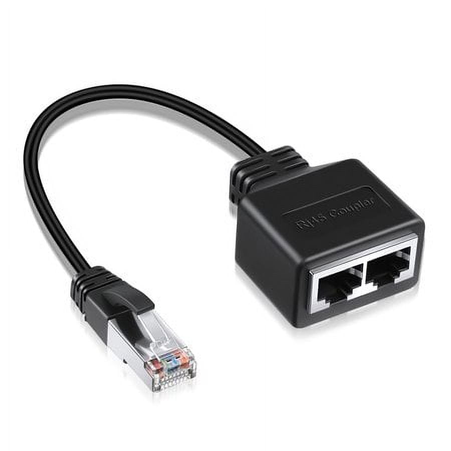 RJ45 Ethernet Splitter Cable, RJ45 1 to 2 LAN Network Adapter Ethernet ...