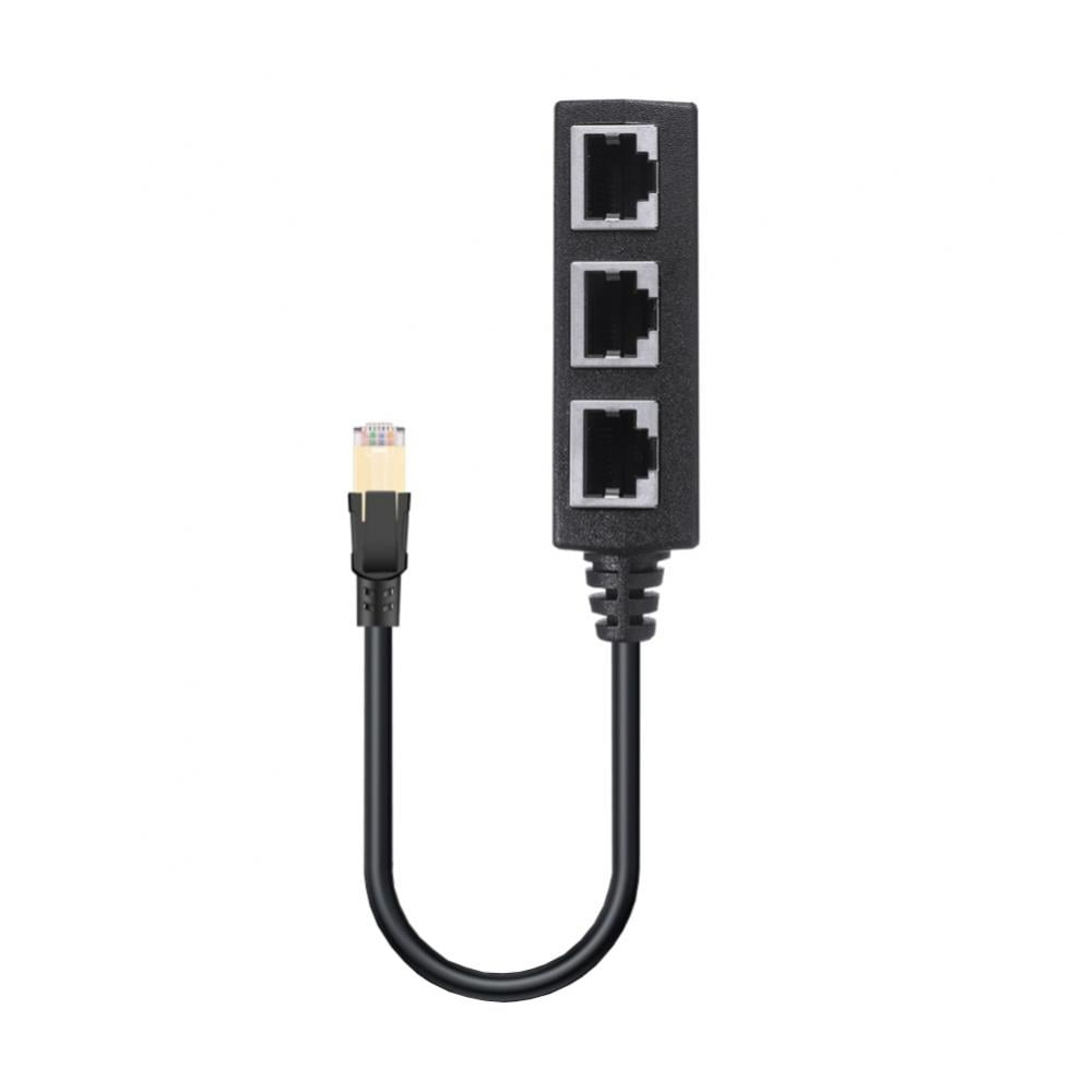 RJ45 Ethernet Splitter Cable, RJ45 Y Splitter Adapter 1 to 3 Port ...