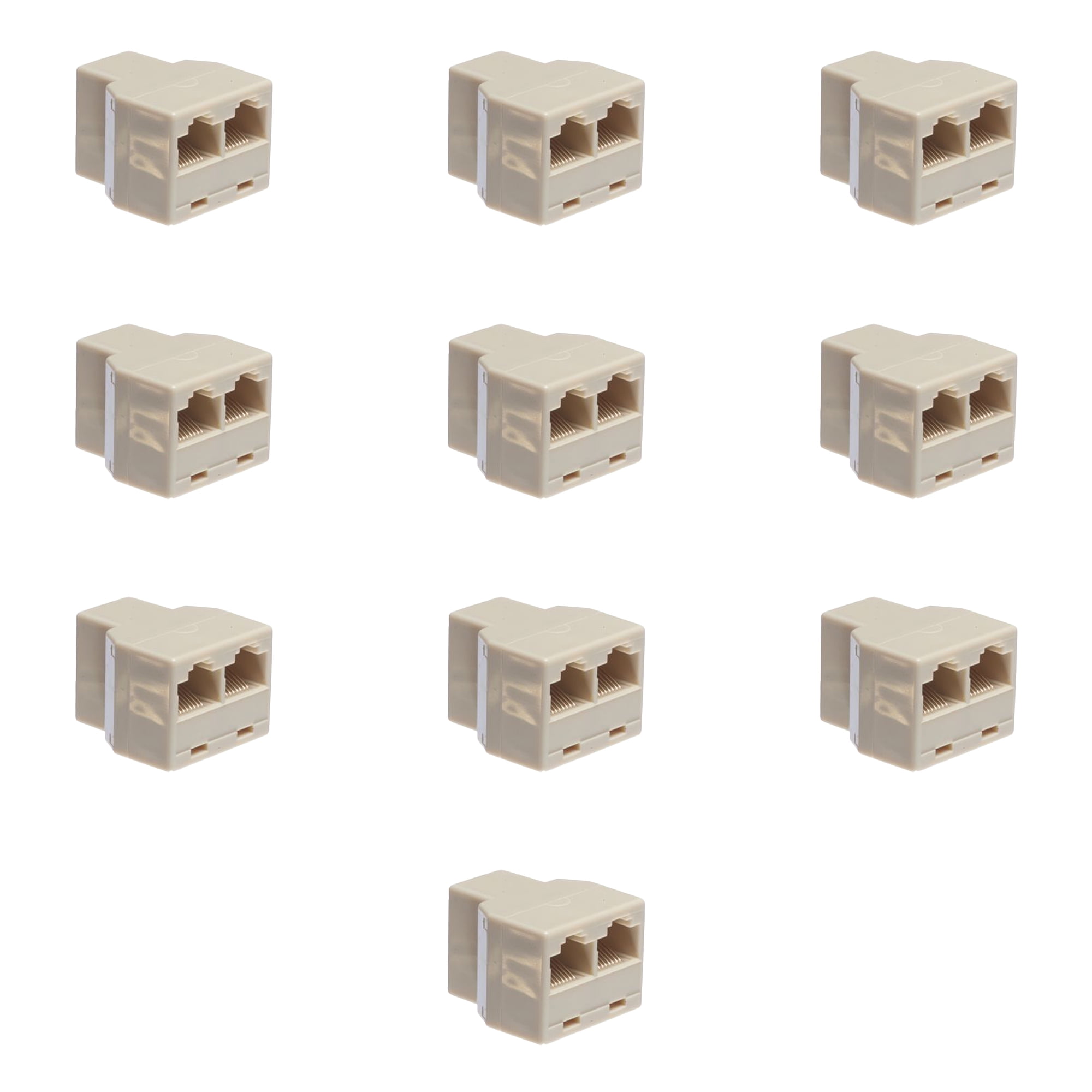 RJ45 Female Inline Coupler Adapter - 8P8C - Straight Pinout for ...