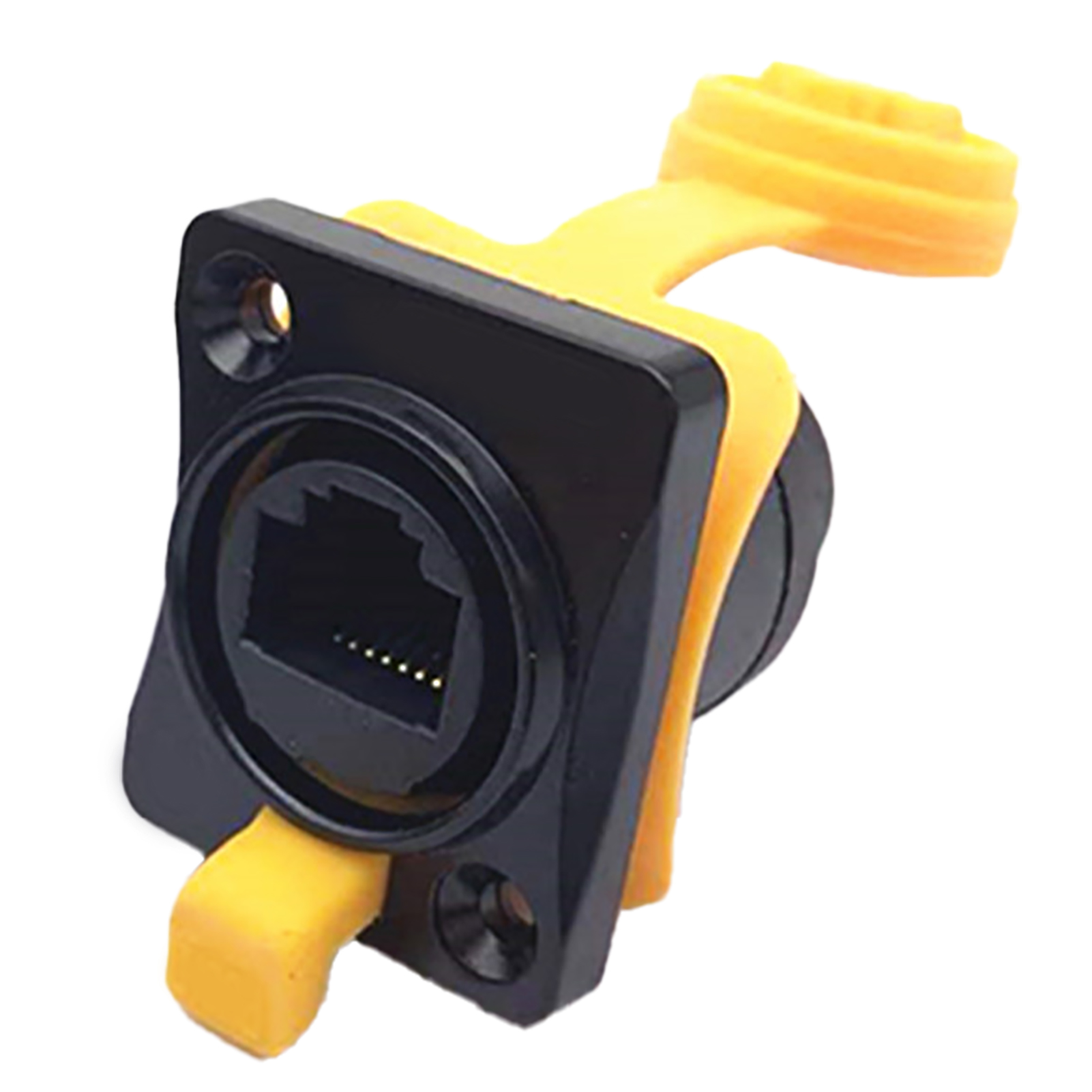 RJ45 Female Pass Through Connector with Cap Waterproof Stable Data ...