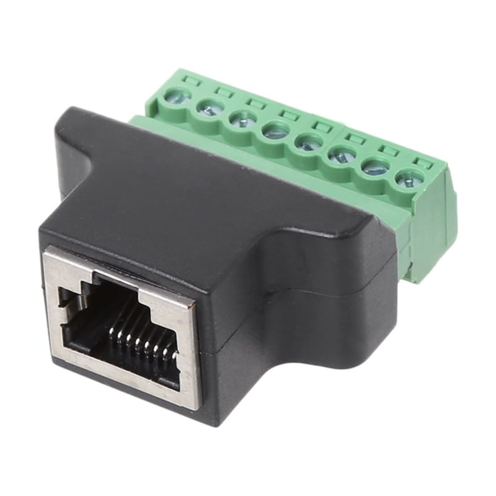 RJ45 Female To Screw Terminal 8 Pin Connector Ethernet Cable Extender ...