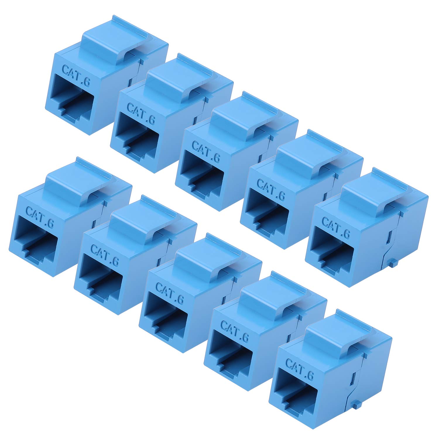 RJ45 Keystone Coupler - 10Pack Cat6 Cat5e Cat5 Compatible 8P8C Ethernet ...