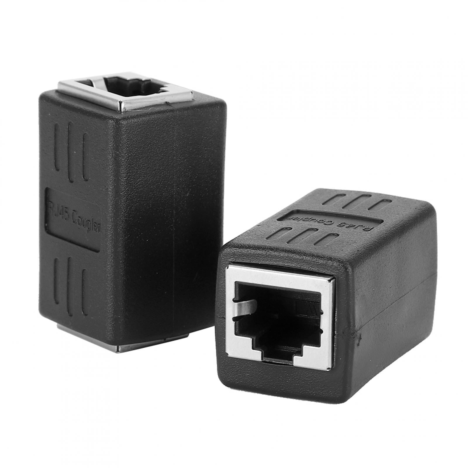 RJ45 LAN Cable Coupler, Female to Female Embedded Adapter for Cat7/Cat6 ...