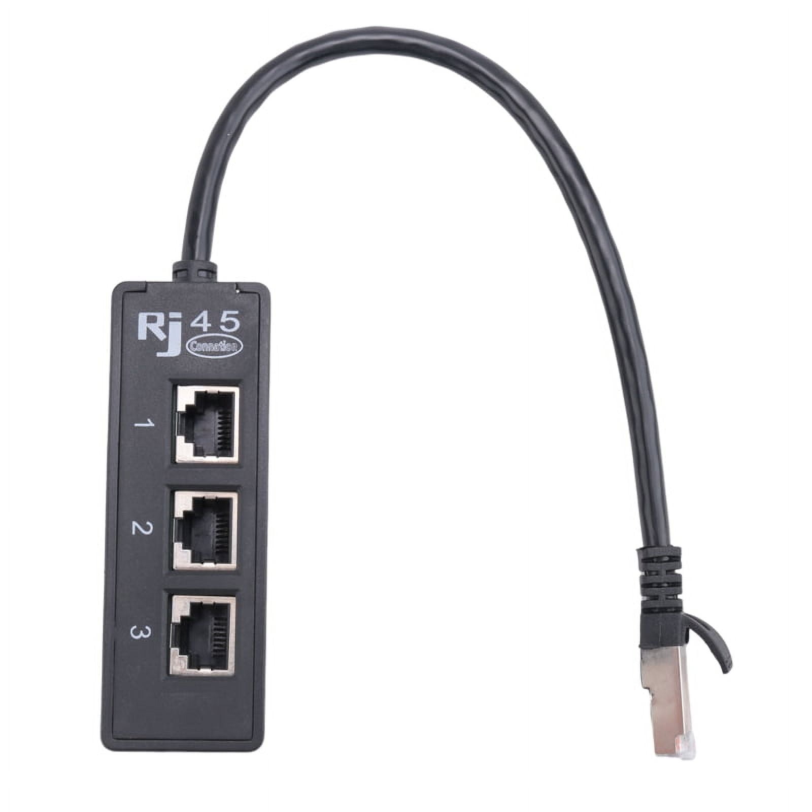 RJ45 Male to 3 RJ45 Female Port Network Extender Cable Splitter LAN ...