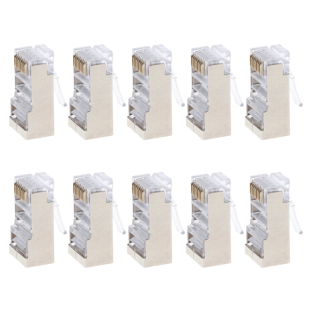 RJ45 Modular Plug Network Connectors 8P8C Crimp End Plug for Ethernet ...