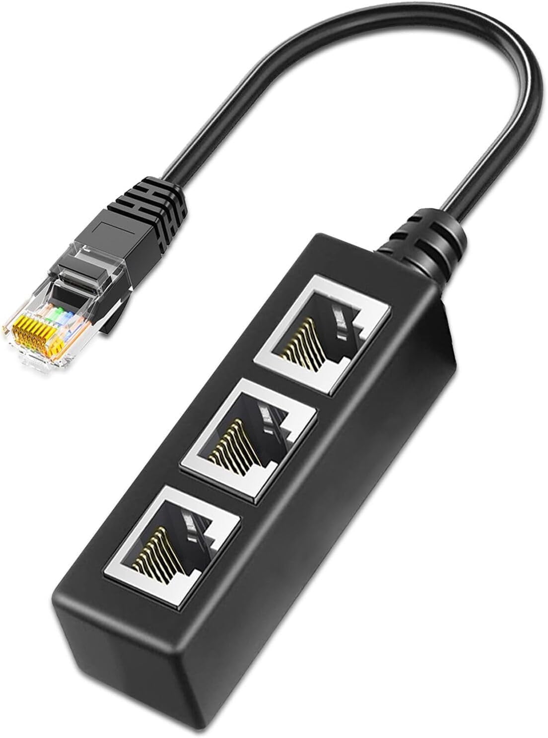 RJ45 Network 1 to 3 Port Ethernet Adapter Splitter, RJ45 1 Male to 2 ...