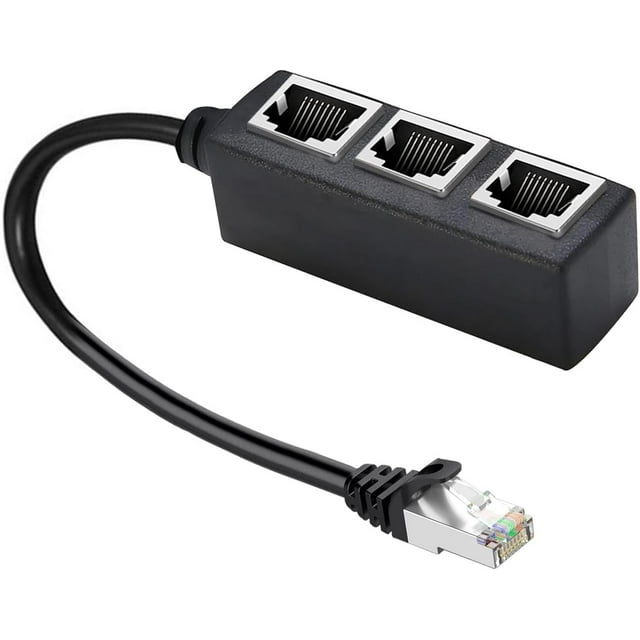 RJ45 Network 1 to 3 Port Ethernet Adapter Splitter, Ethernet Splitter 1 ...