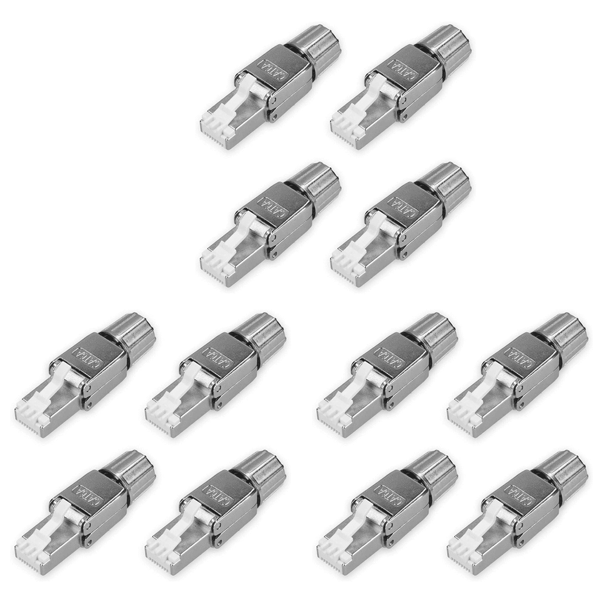 RJ45 Network Connector Pack Set of 12 Cat6A RJ-45 Network Connectors ...
