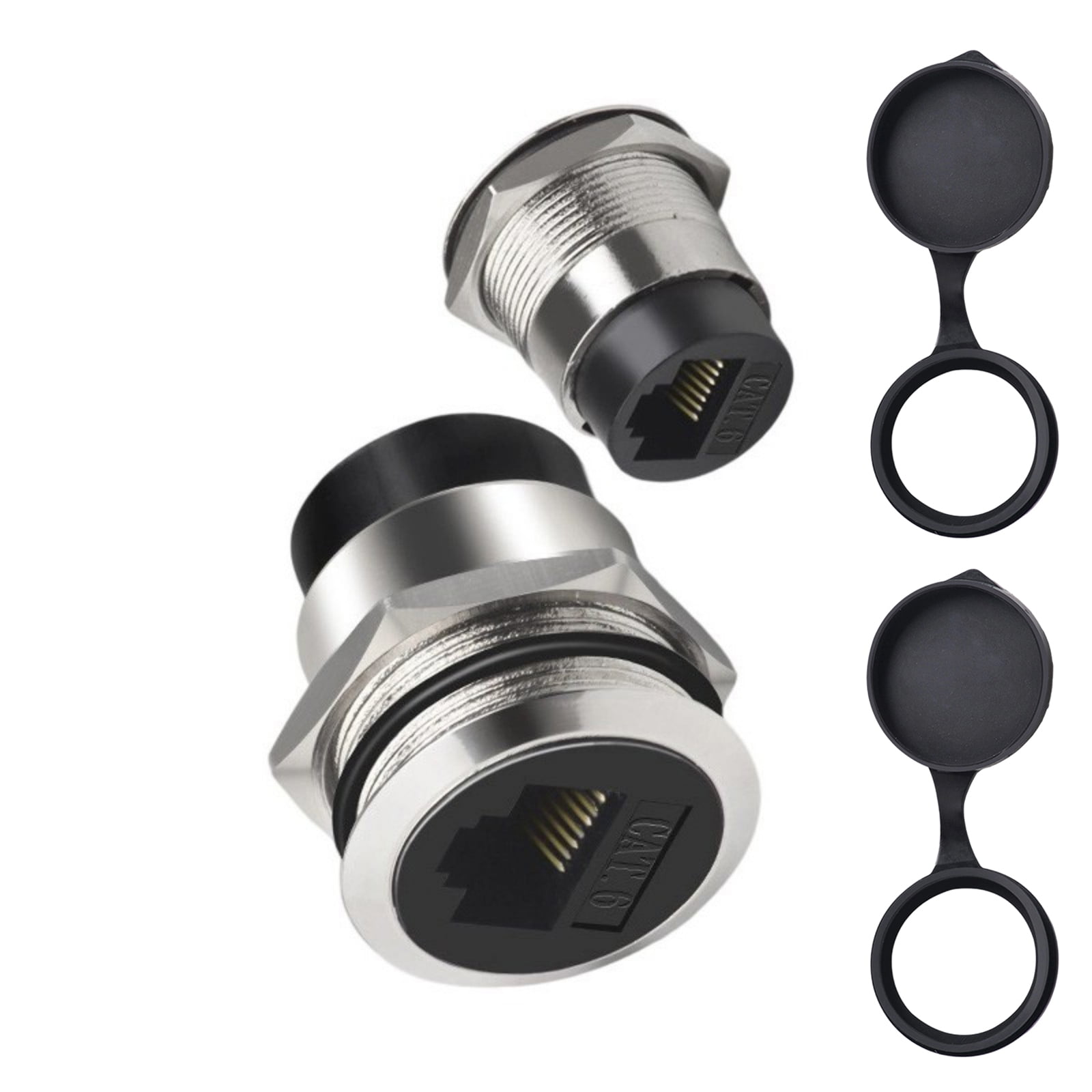 RJ45 Panel Mount Connector Cat6 Ethernet Pass Through Cable Coupler ...