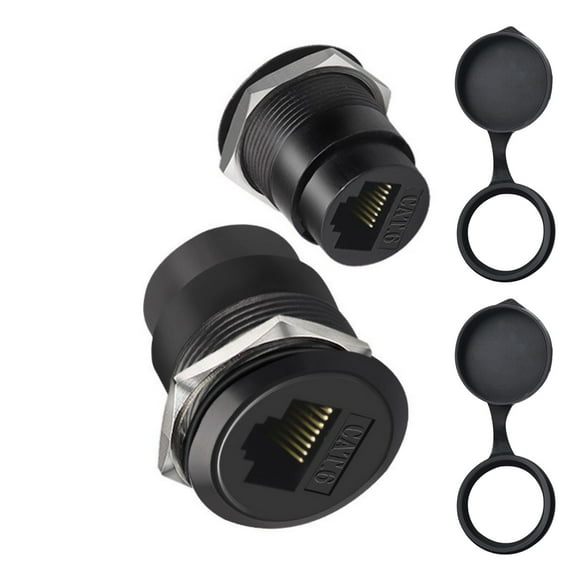 RJ45 Panel Mount Connector Cat6 Ethernet Pass Through Cable Coupler ...