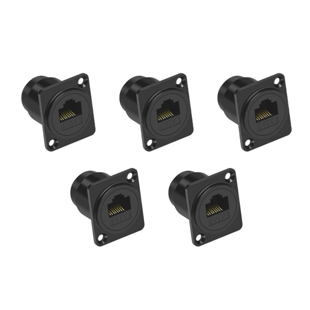 RJ45 Panel Mount Connector RJ45 Cat6 Female to Female Through Ethernet ...
