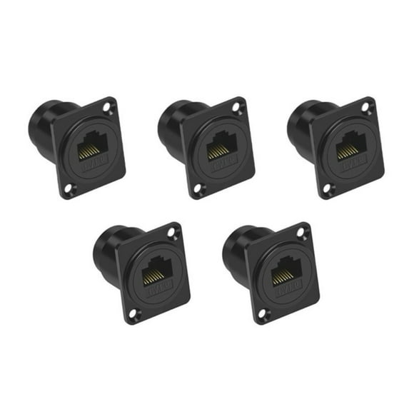 RJ45 Panel Mount Connector RJ45 Cat6 Female to Female Through Ethernet ...