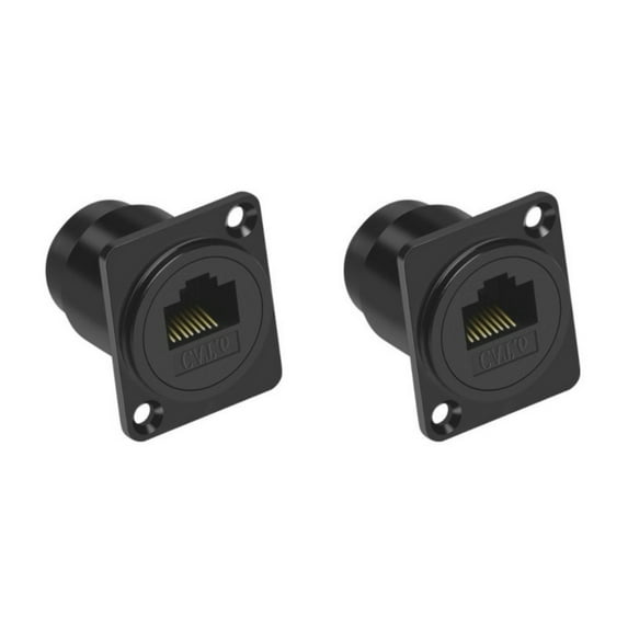 RJ45 Panel Mount Connector RJ45 Cat6 Female to Female Through Ethernet ...