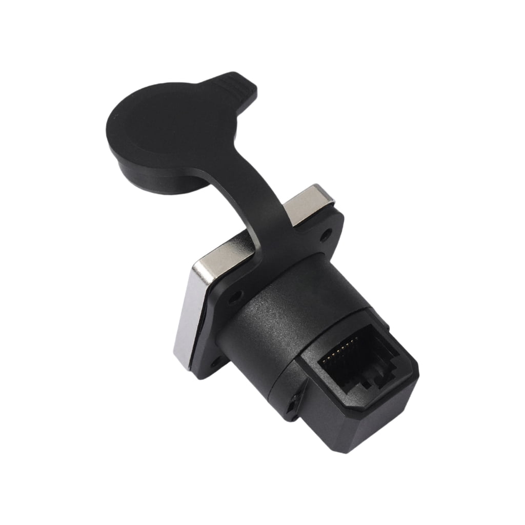 RJ45 Panel Mounted Coupler With Locking 180/90 Degree Compatibles Cat5 ...