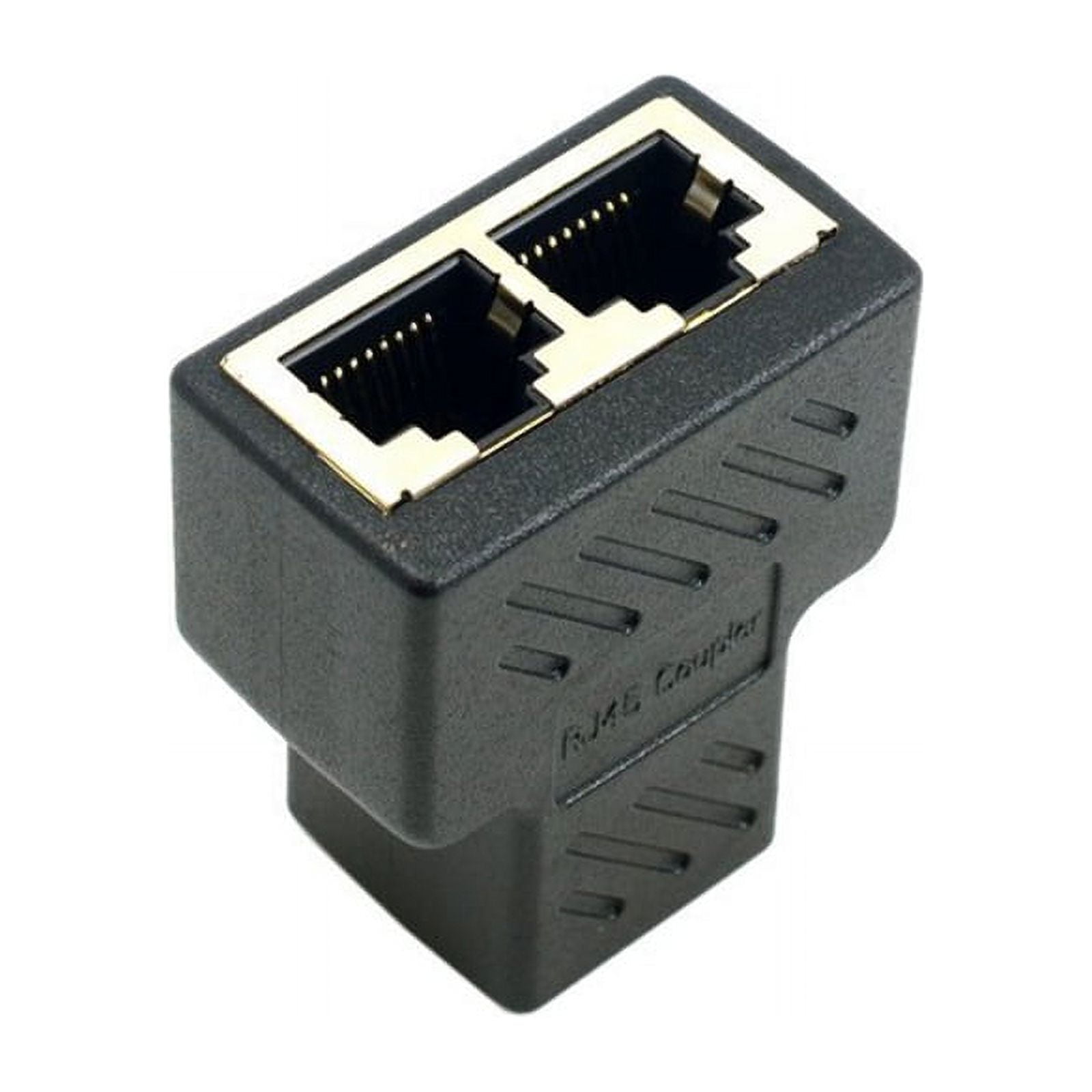 RJ45 Port Network Cable Splitter Extender Plug Adapter Split Into Two ...