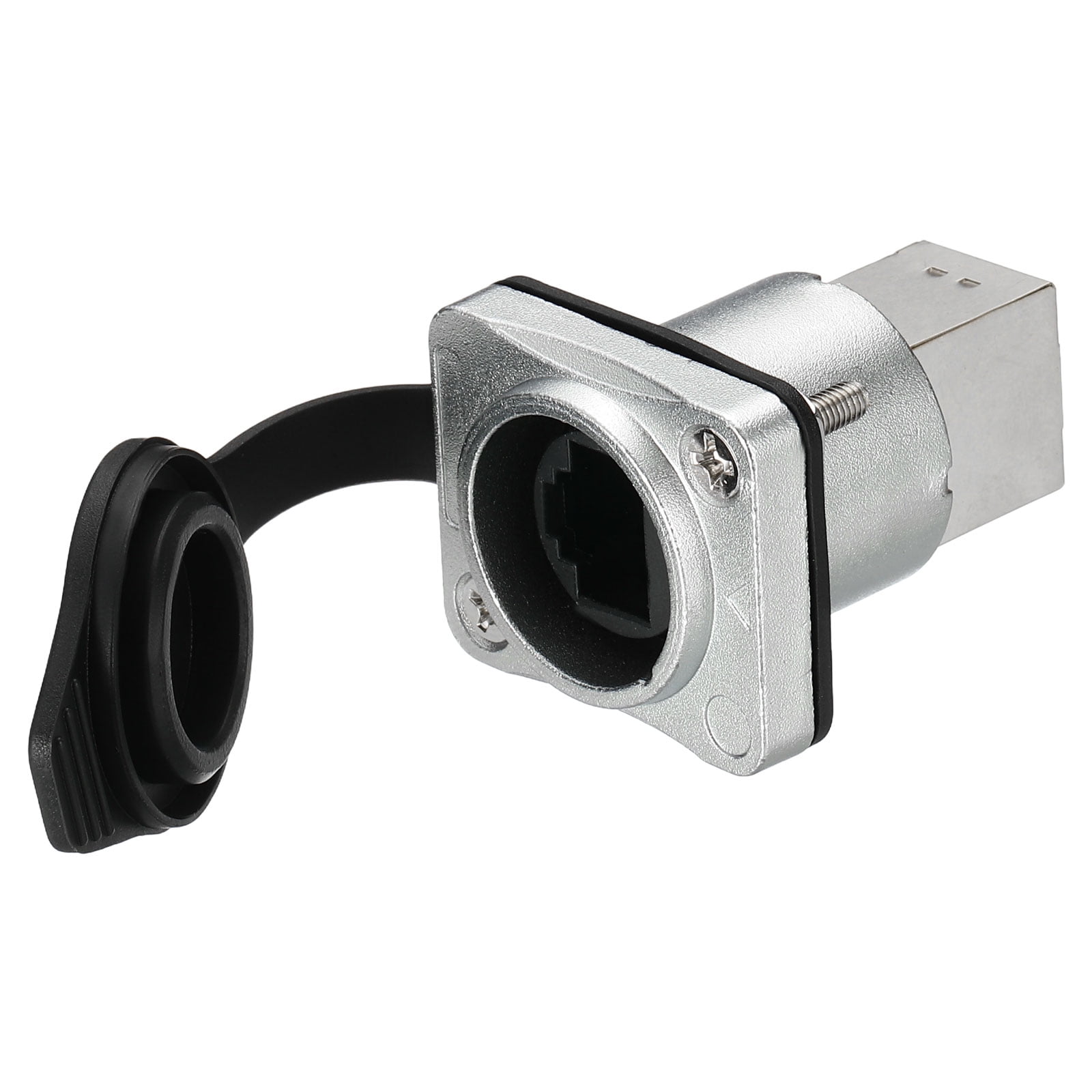 RJ45 Right Angle Panel Mount Coupler, Female Ethernet LAN Cable ...