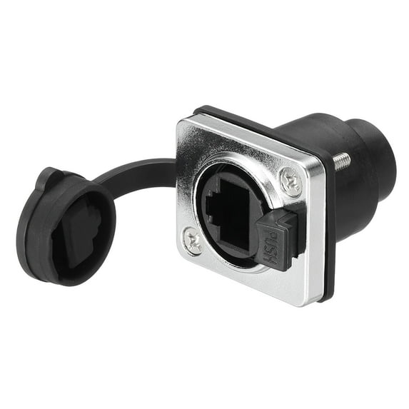 RJ45 Right Angle Panel Mount Coupler, Female Ethernet LAN Cable ...