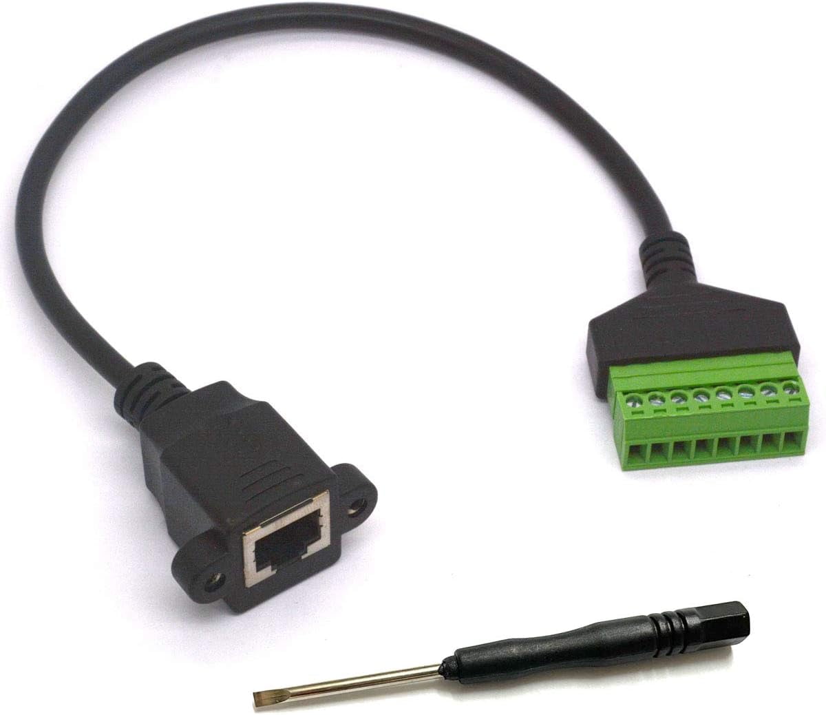 RJ45 Screw Terminal, Ethernet RJ45 Female Plug to 8 Pin Screw Terminal ...