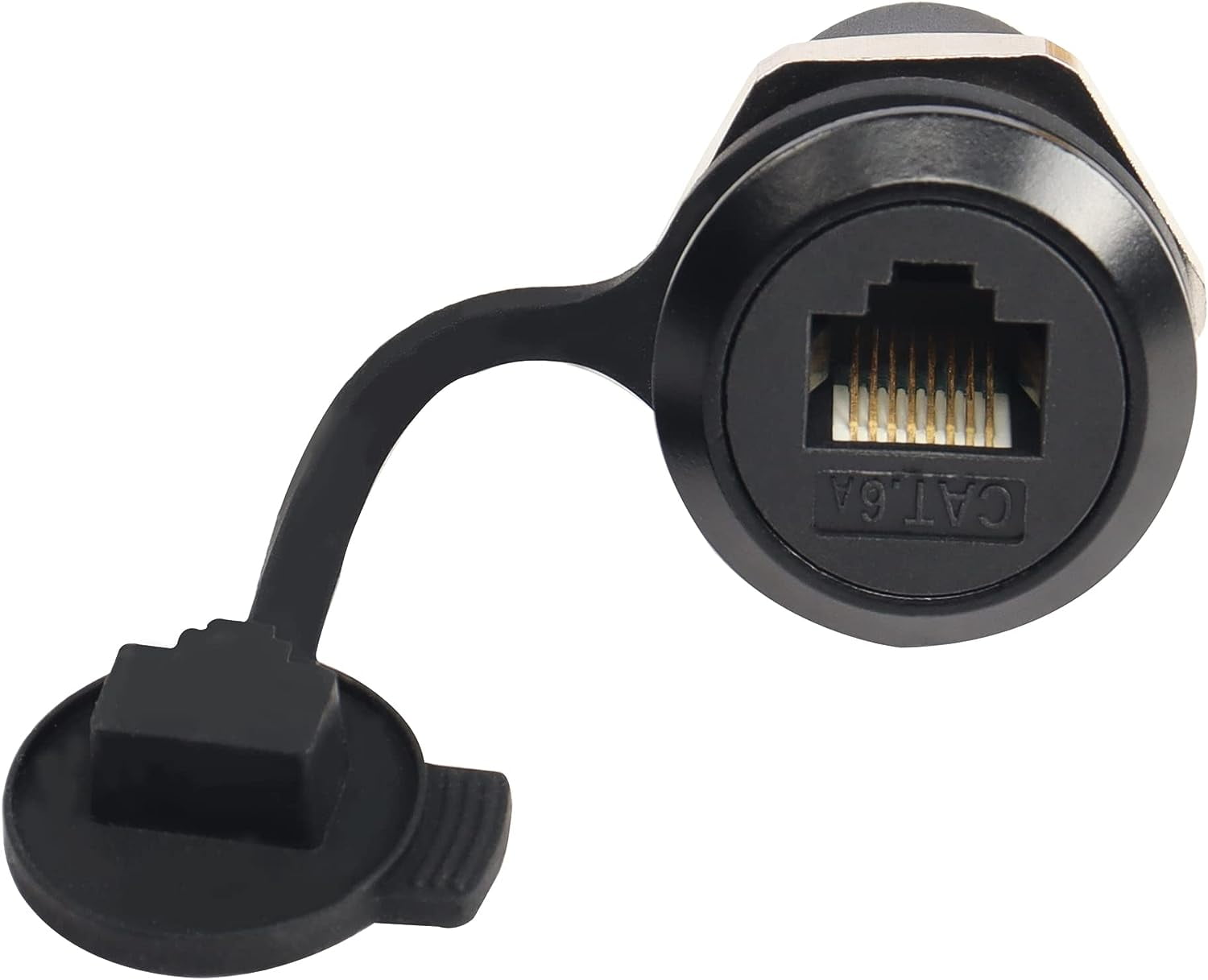 RJ45 Shielded Panel Mount Coupler, Cat6A Female to Female Pass Through ...