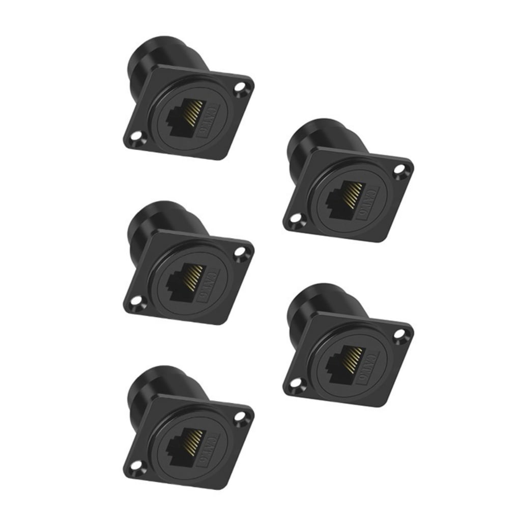 RJ45 Shielded Panel Mount Coupler Ethernet Pass Through Connector CAT6 ...