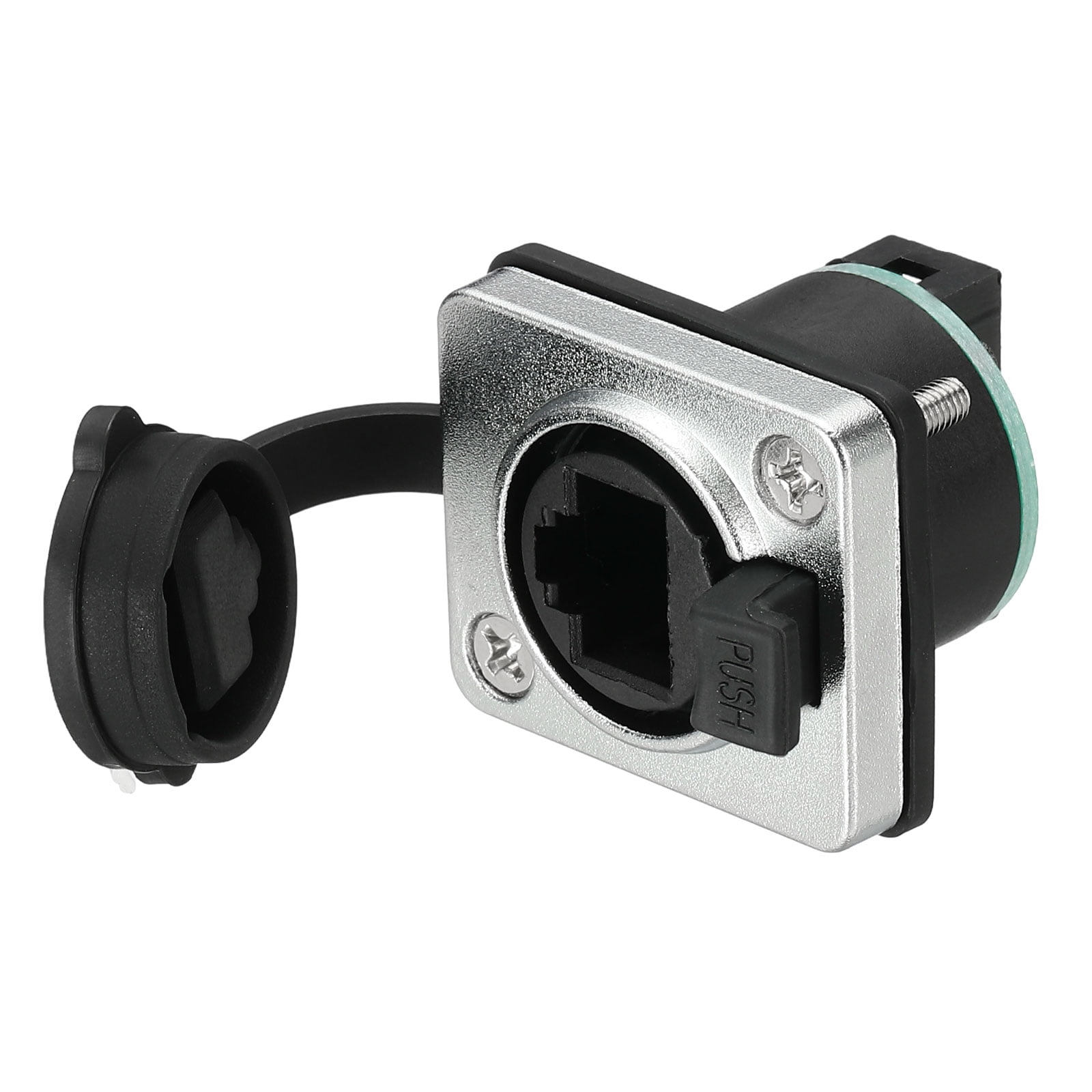 RJ45 Simple Right Angle Panel Mount Coupler, Female Ethernet LAN Cable ...