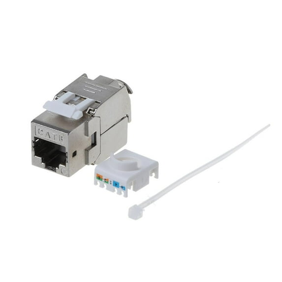 RJ45 Socket Zinc Alloy Module Cat6 Cat6A Connector Adapter - Walmart.com